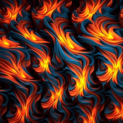 Premium Ai Image A Close Up Of A Fire Pattern With Many Different