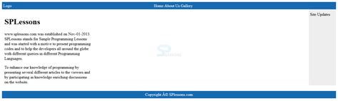 HTML Layouts SPLessons