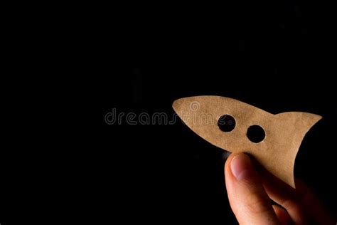 Rocket Spaceship Paper Craft Launch Stock Image Image Of Craft
