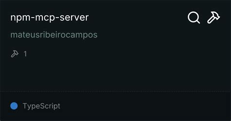 Npm Mcp Server Glama