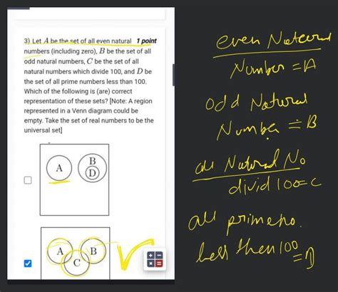 3 Let A Be The Set Of All Even Natural 1 Point Numbers Including Zero