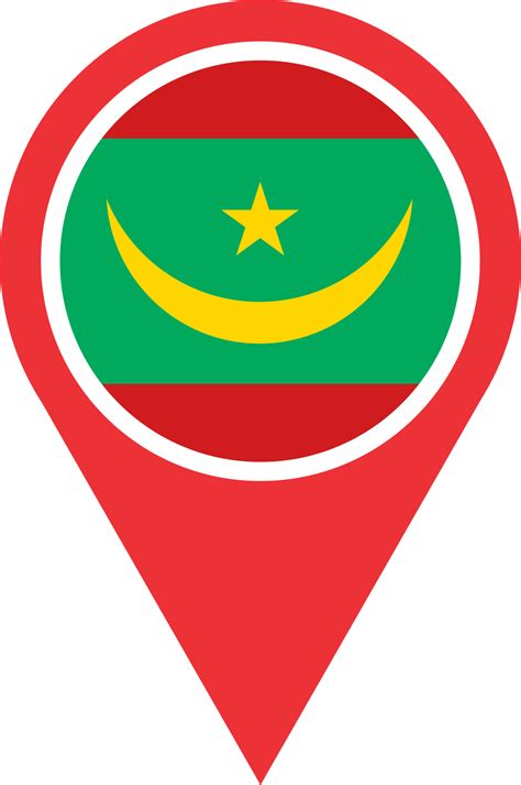 Mauritania Flag Pin Map Location 22120654 Png