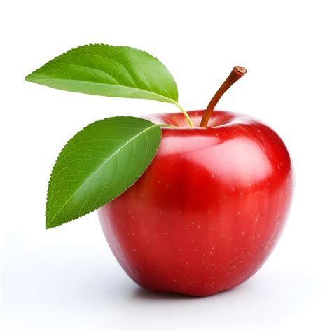 Premium AI Image Fresh Red Apple Isolated White Background AI Generated