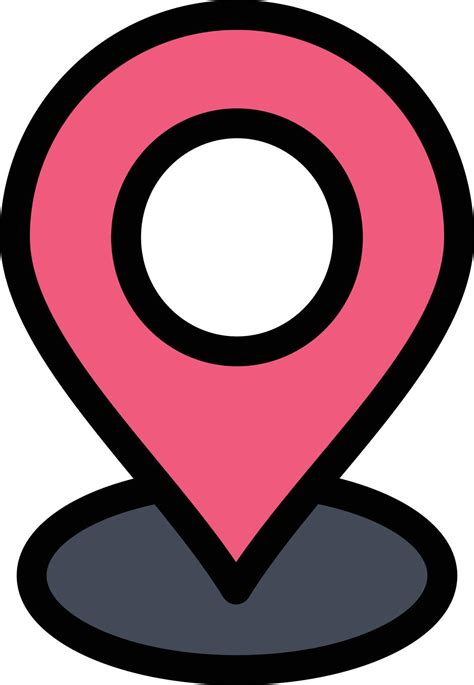 Location Map Marker Pin Flat Color Icon Vector Icon Banner Template