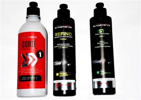 Kit Menzerna Polimento Ml Corte Refino Lustro Autoamerica Parcelamento Sem Juros