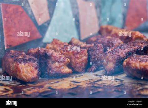 Traditional Romanian Food Called Mici Which Consist Of Pork Meat