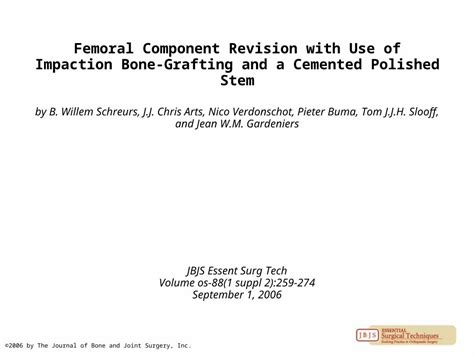 Ppt Femoral Component Revision With Use Of Impaction Bone Grafting