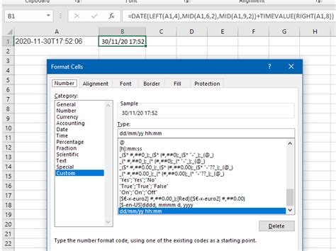 Excel Value Error When Attempting To Format A Date And Time Cell