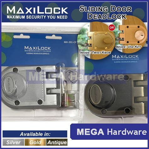 Maxilock Sliding Door Lock Rim Lock Single Or Double Deadlock