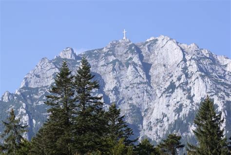 Cross On Top Of Mountain RAW Format Stock Image Image Of Rock