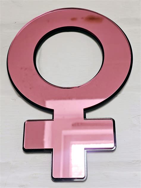 Female Male Transgender Sex Symbol Mirror Man Woman Trans Lgbtq Wall