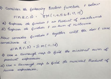 solved consider the following boolean function ta fia b