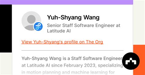 Yuh Shyang Wang Senior Staff Software Engineer At Latitude Ai The Org