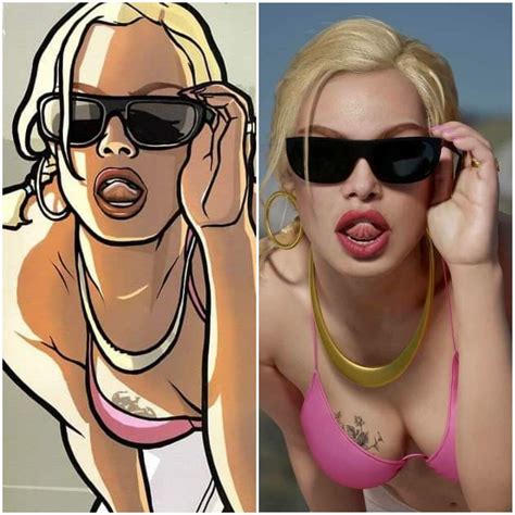 The Real Gta San Andreas Cover Girl Rupvotedbecauseboobs