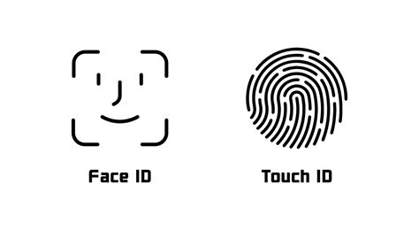 Face Id And Touch Id Face ID Icon Touch ID Identification Icons Facial Recognition System