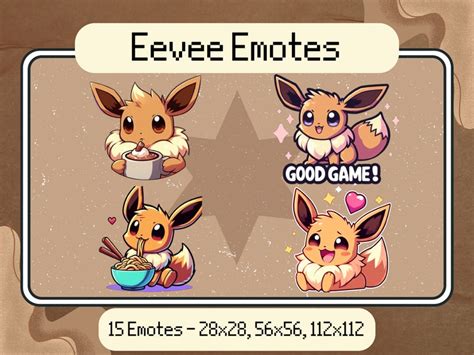 Eevee Twitch Emotes Etsy