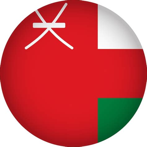 premium vector oman flag circle vector illustration
