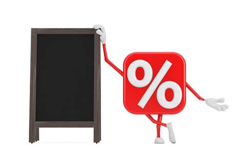 판매 또는 할인 퍼센트 빈 나무 메뉴 칠판 야외 디스플레이와 사람 캐릭터 마스코트에 서명 3d 렌더링 간판에 대한 스톡 사진 및 기타 이미지 Istock