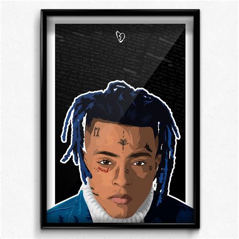 Xxxtentacion Portrait Illustration Poster Druck Etsy