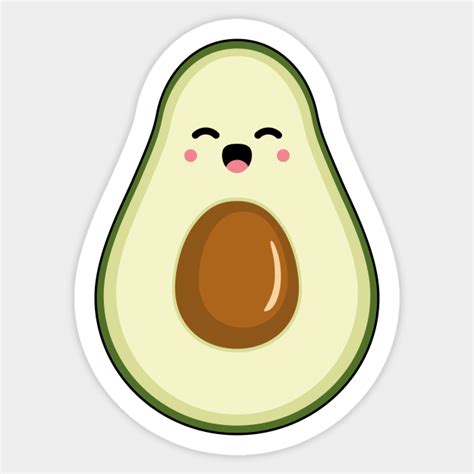 Happy Avocado Avocado Sticker Teepublic