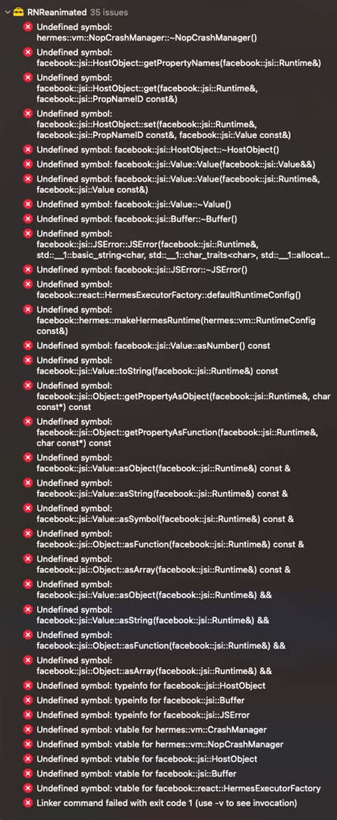 Jsi Related Xcode Build Errors Upon Installation Of 2144 Brownfield · Issue 4543 · Software