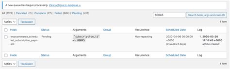 Php Woocommerce Subscriptions 30 Manual Run Of Scheduled Actions
