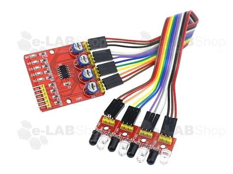 Sensor Infrarrojo De 4 Canales Seguidor De Linea E Labshop