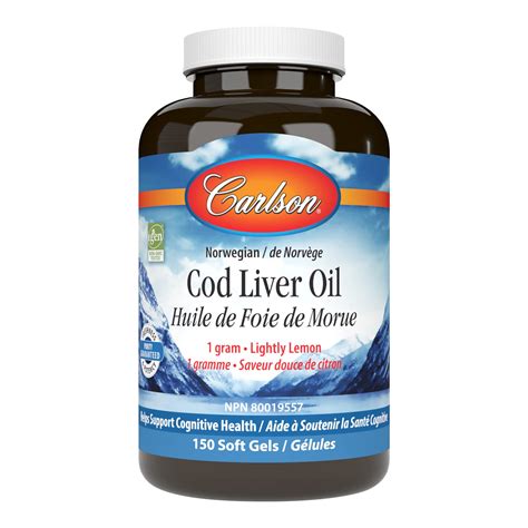 Carlson - Cod Liver Oil Gems, 920 mg Omega-3s + Vitamins A & D3, Wild ...