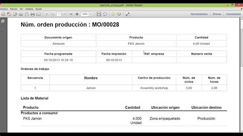 Tutorial Openerp Módulo Producción Youtube