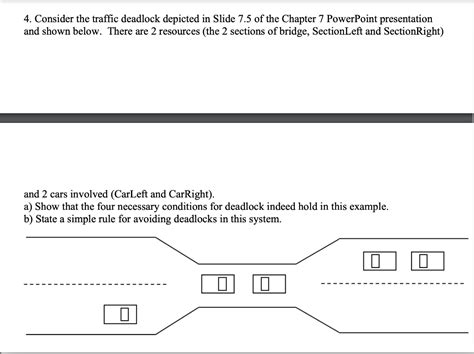 Solved 4 Consider The Traffic Deadlock Depicted In Slide