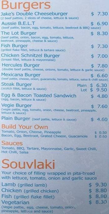 Menu At Flakey Jakes Fast Food Doncaster East