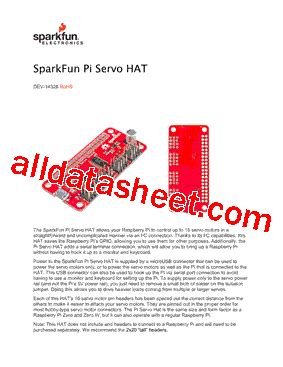 DEV 14328 Datasheet PDF SparkFun Electronics