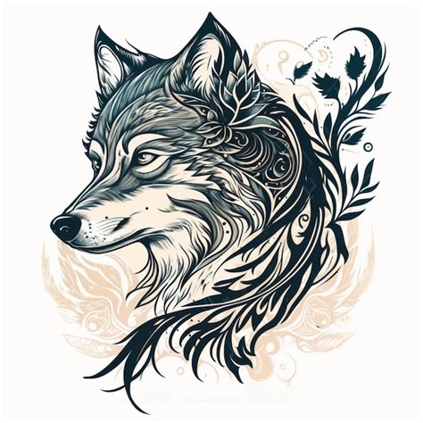 Premium Photo Wolf Head Illustration