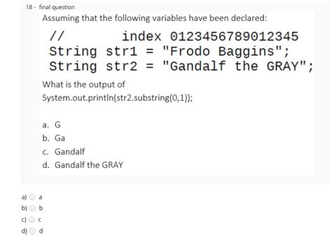Solved Final Question Assuming That The Following Chegg