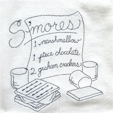 Recipe Machine Embroidered Flour Sack Dish Towels Etsy Flour Sack