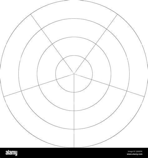 Polar Circular Grid Mesh Pie Chart Graph Element Stock Vector Illustration Clip Art