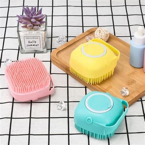 Decoradda Handheld Bath Scrubber Massage Shower Cleansing Silicone