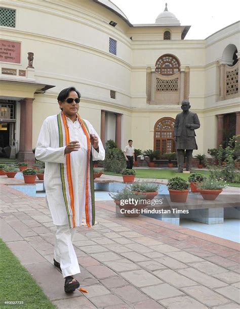 Congress Leader Shashi Tharoor Coming Out From The Central Hall Of