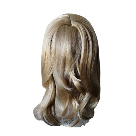 Zaroyeax Tailored Short Wavy Human Hair Rose Net Wig Glueless Front Wigs Gold Women