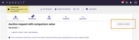 V164 Request Details Word Export Mark All Messages As Read More PERSUIT