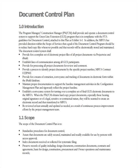 Document Control Excel Template Examples