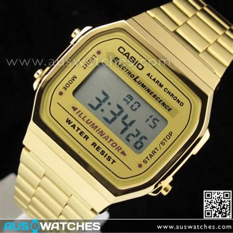 Buy Casio Vintage Retro Style Unisex Gold Digital Watch A168wg 9