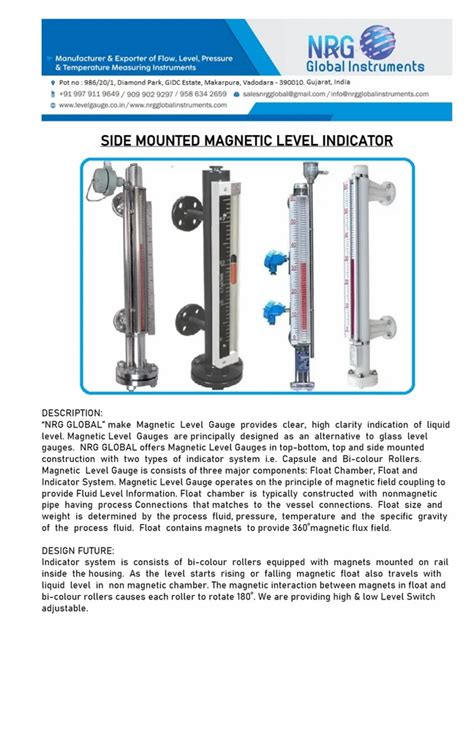 Magnetic Level Indicator Suppliers In Vapi At ₹ 19800 Piece Magnetic Level Gage In Vadodara