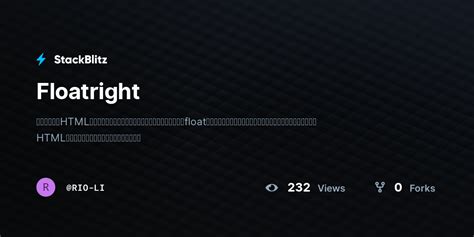 Floatright Stackblitz