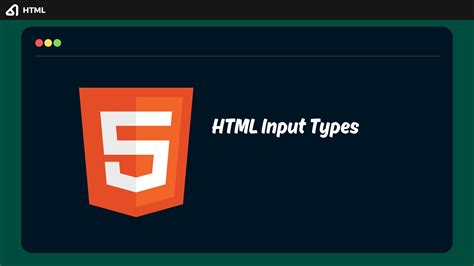 HTML Input Types WebbizID