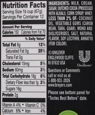Calories In Breyers Mint Chocolate Chip Ice Cream Uxgh