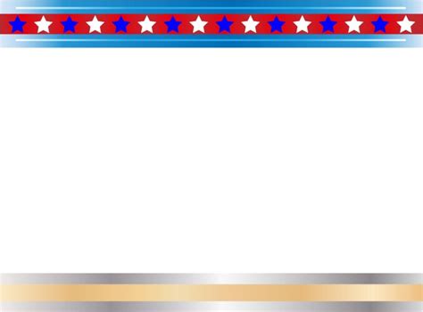 Usa Flag Symbols Frame Border Royalty Free Vector Image
