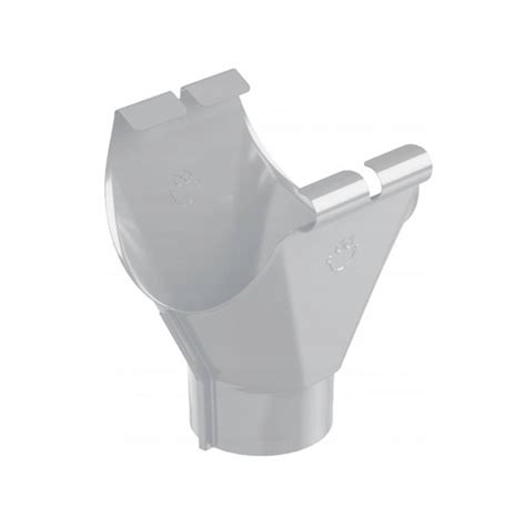 Odpływ 135 90mm do rynny 135mm i rury 90mm GALECO STAL METALIC srebrny
