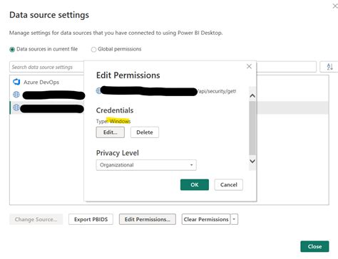 Solved No Windows Authentication In Edit Credentials Microsoft Fabric Community