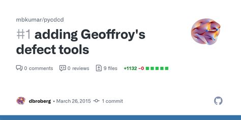 Adding Geoffroy S Defect Tools By Dbroberg Pull Request 1 Mbkumar